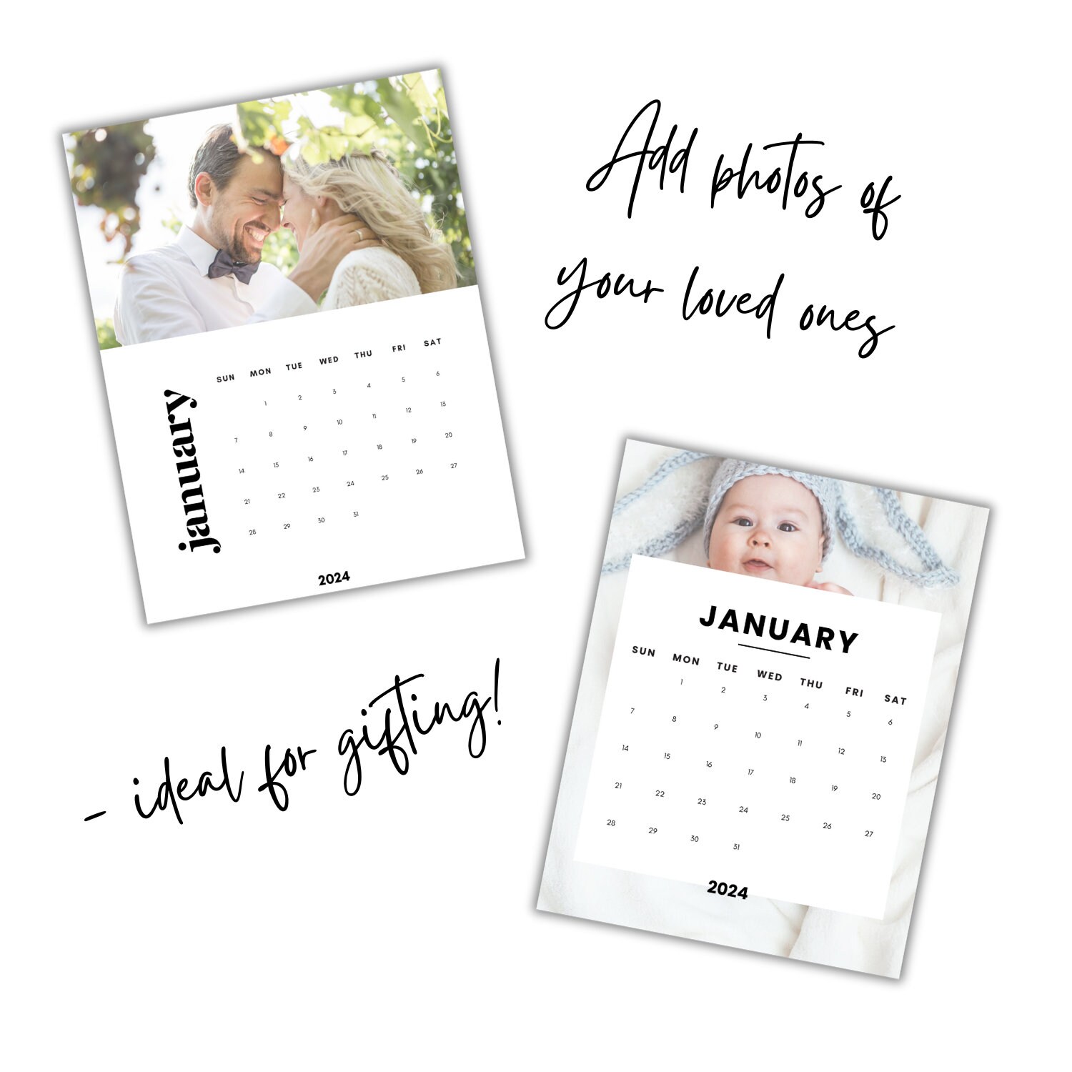 Custom Calendars 2024 Canva Template Canva Editable Drag and Drop ...