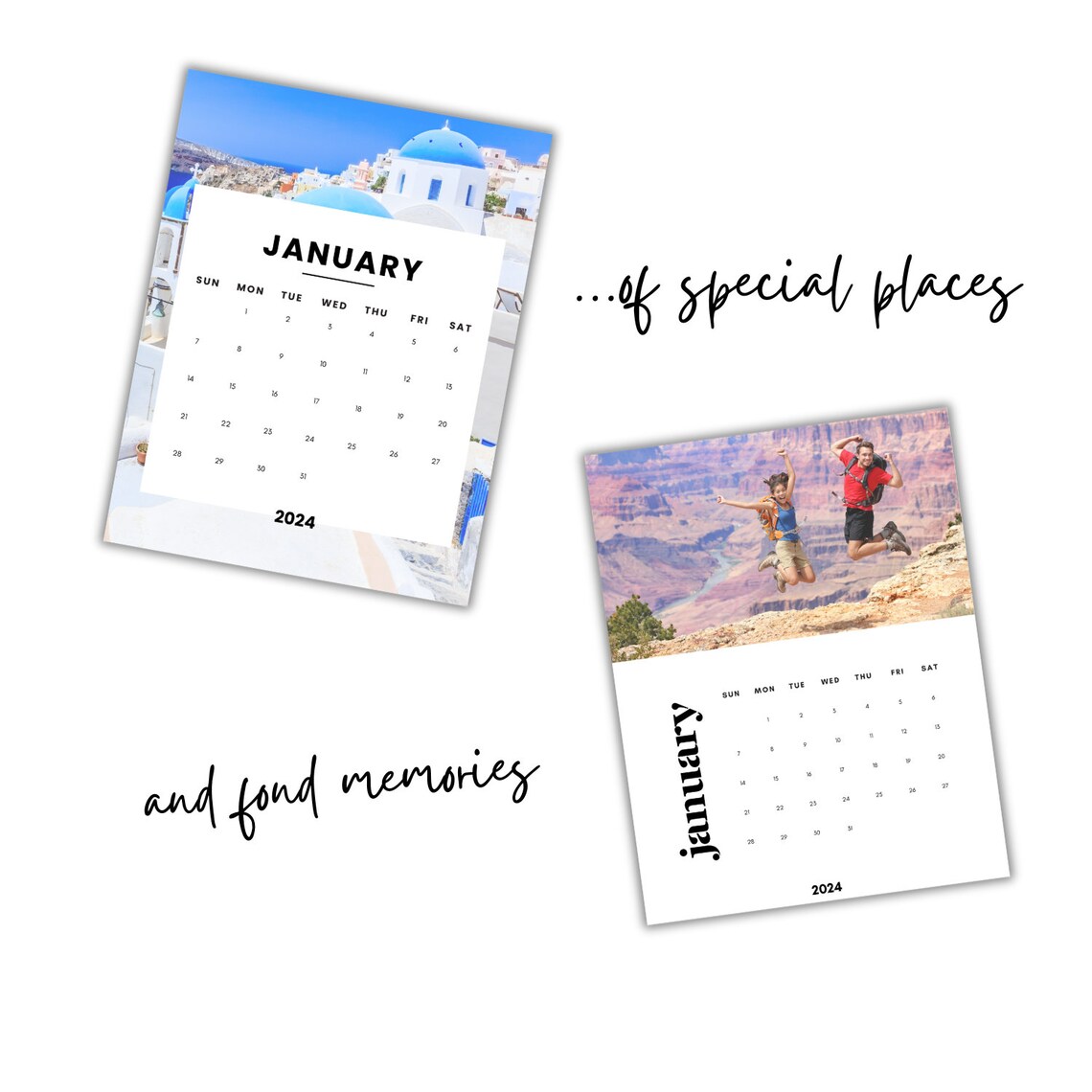 Custom Calendars 2024 Canva Template Canva Editable Drag and Drop ...