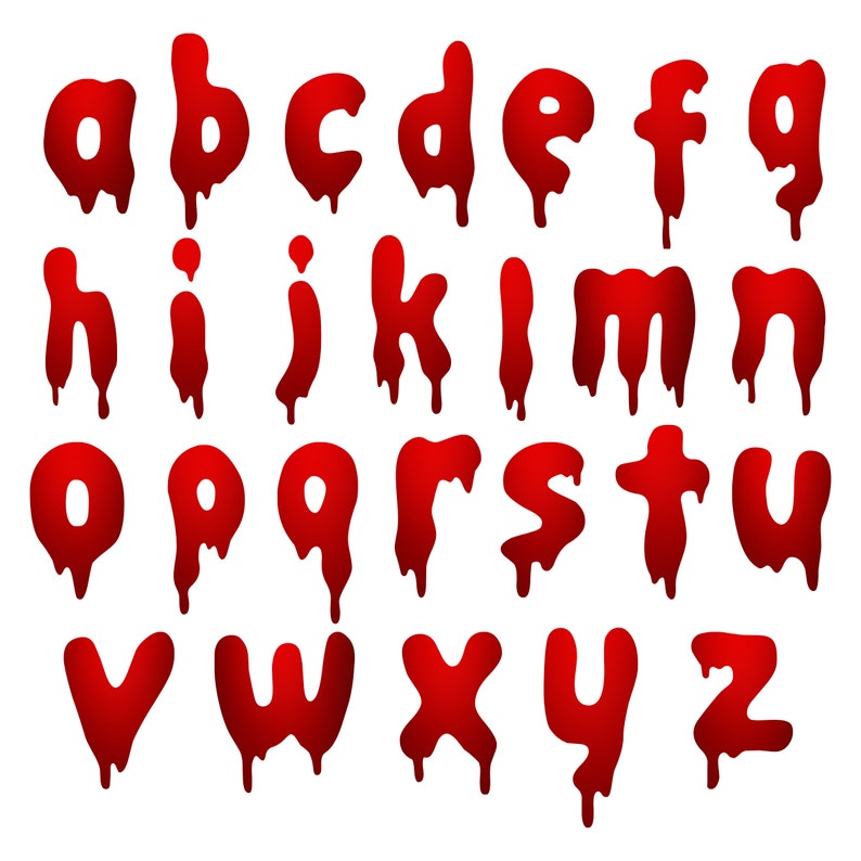 Dripping Halloween Alphabet Canva Letter Frames Canva Editable Drag and ...