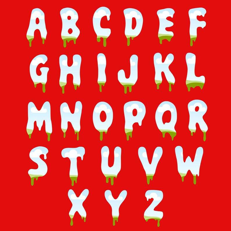 Dripping Halloween Alphabet Canva Letter Frames Canva Editable Drag and ...
