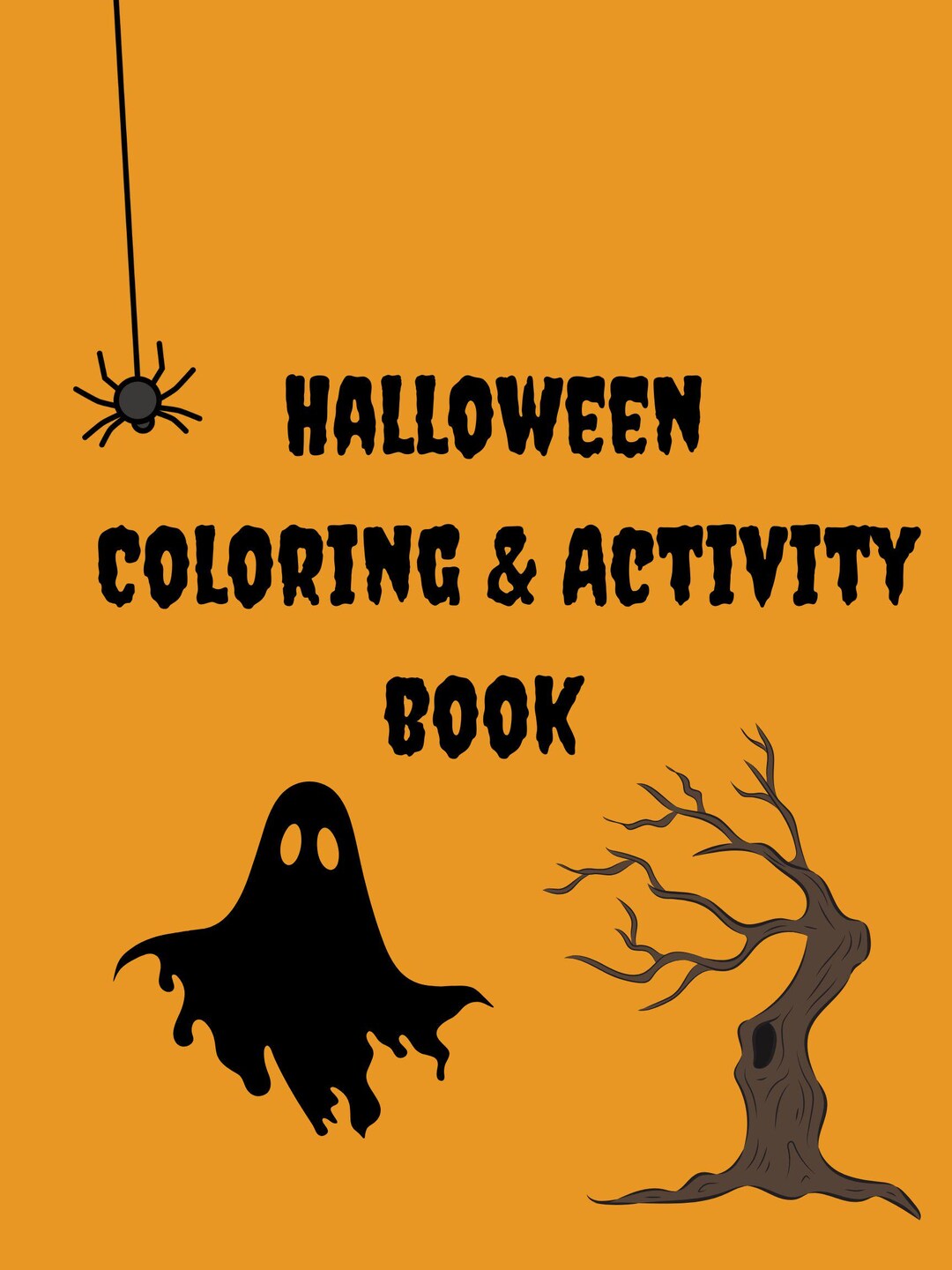 Halloween Coloring Activity Book, Customizable Canva Template (digital ...