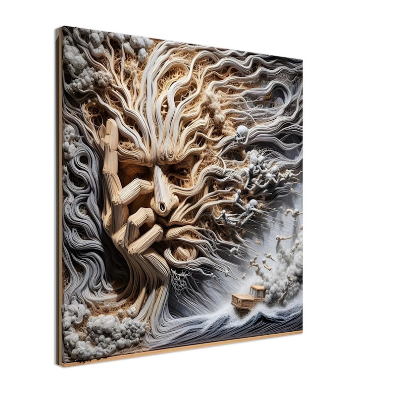 Poseidon Greek Mythology 3D Relief Painting Canvas - Etsy