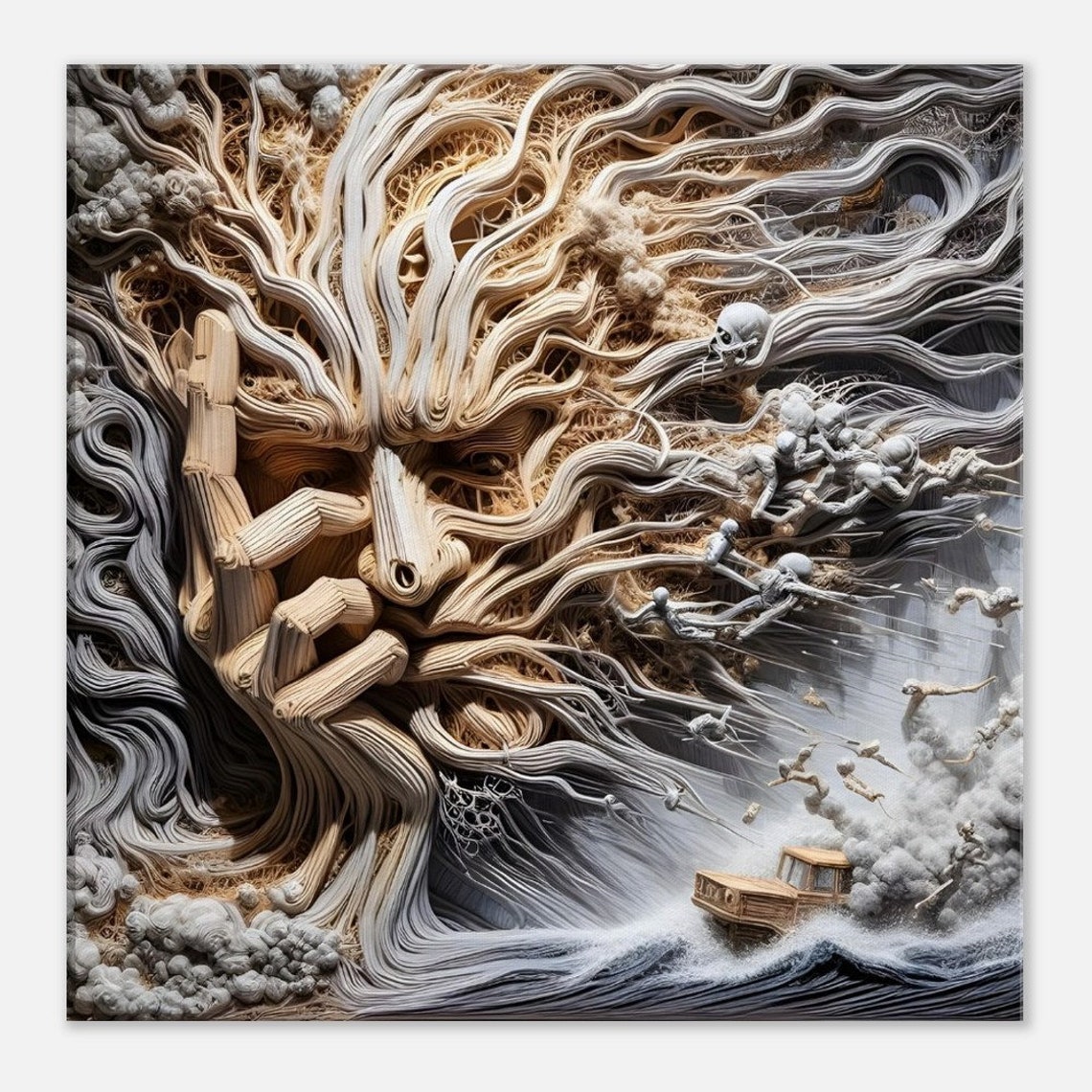 Poseidon Greek Mythology 3D Relief Painting Canvas - Etsy