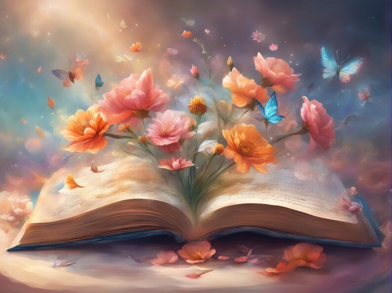 Storybook With Flowers in Pages **INSTANT DOWNLOAD** - Etsy