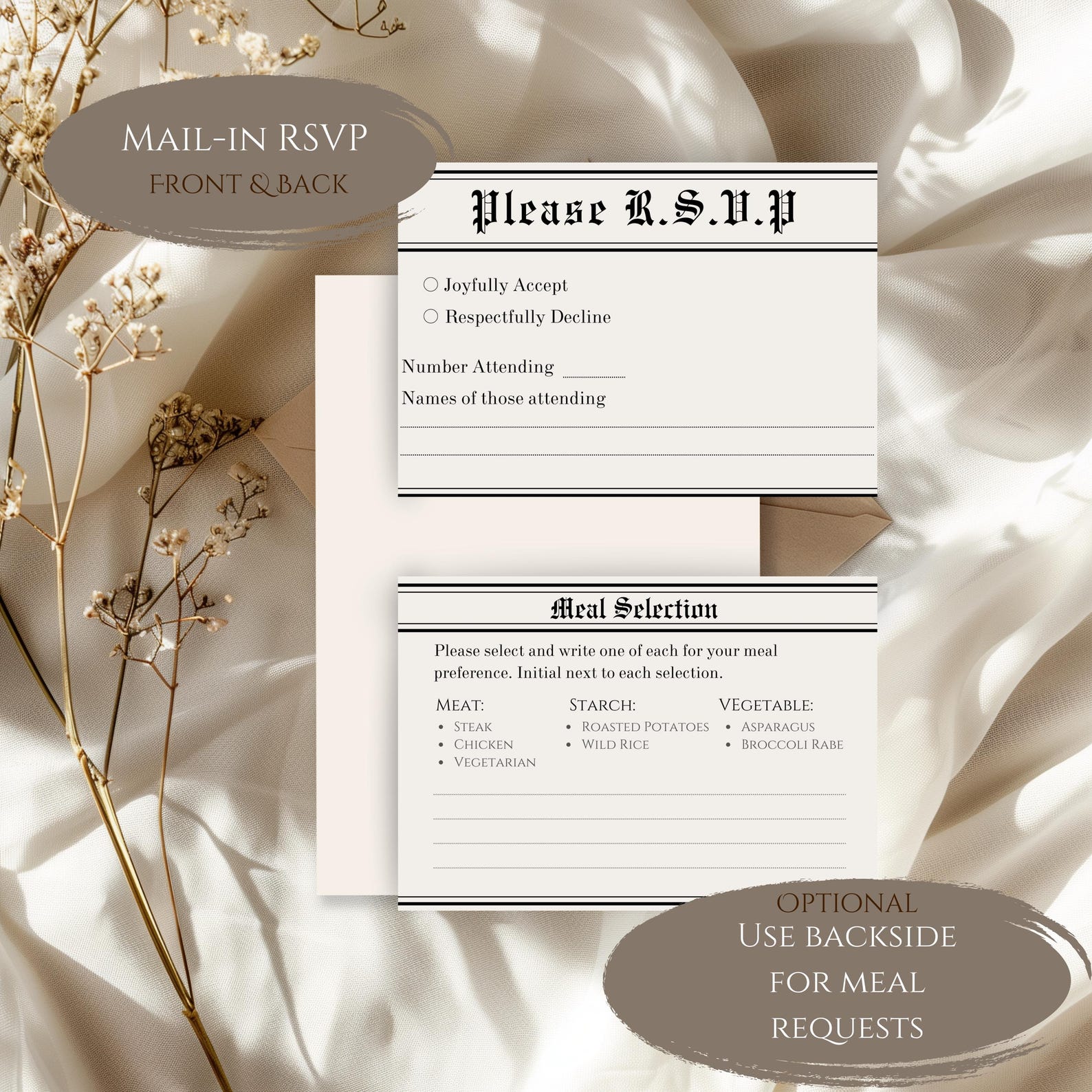Newspaper Wedding Invitation Suite Vintage Save the Date Template Black ...