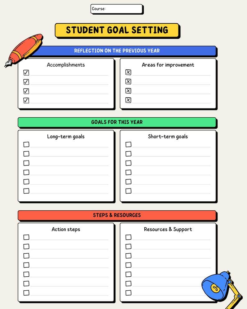 Student Planner Printable | Back to School Prep Pack (PDF Download) - Etsy