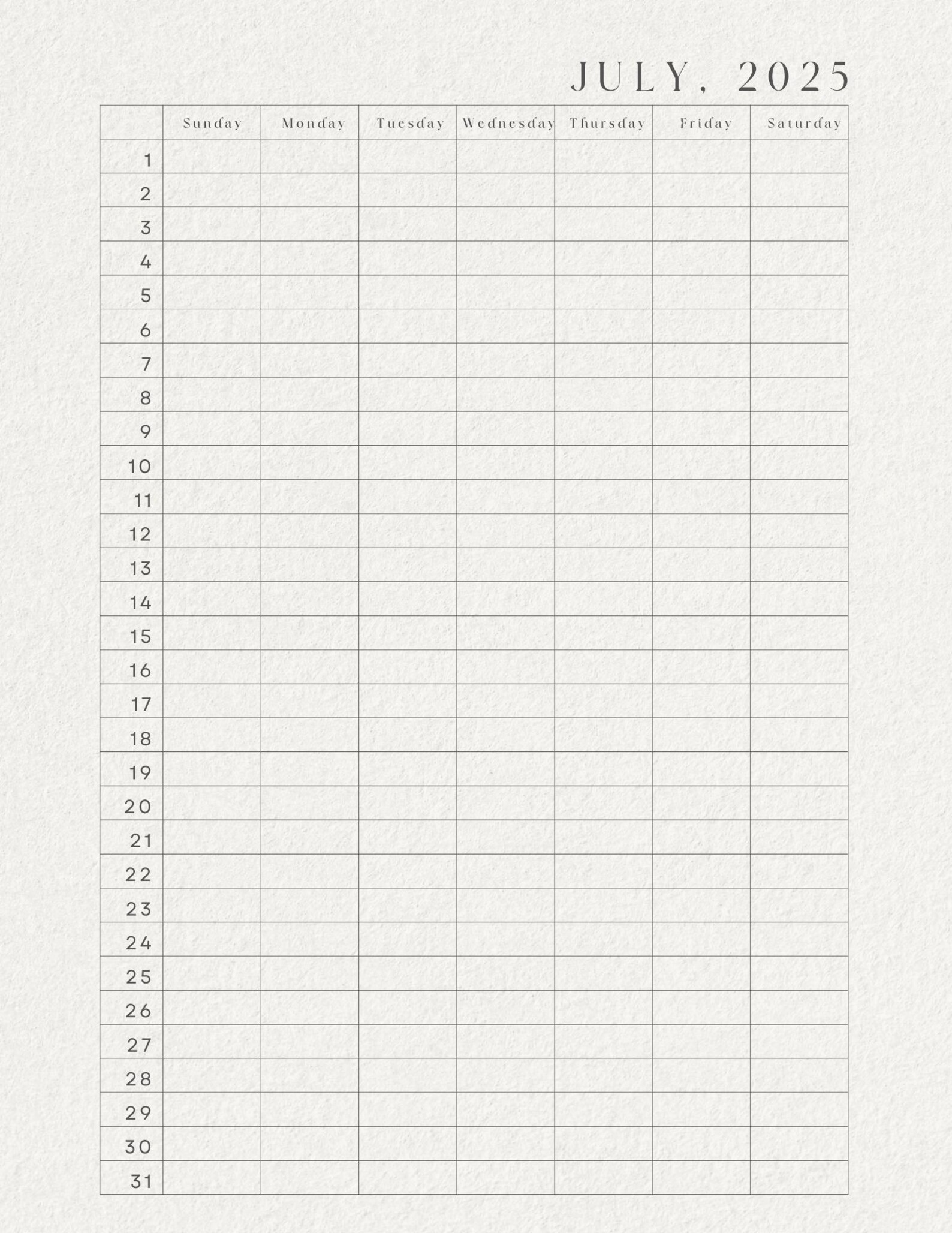 2025 Year Planner Printable, Calendar Poster, 2025 Digital Calendar ...