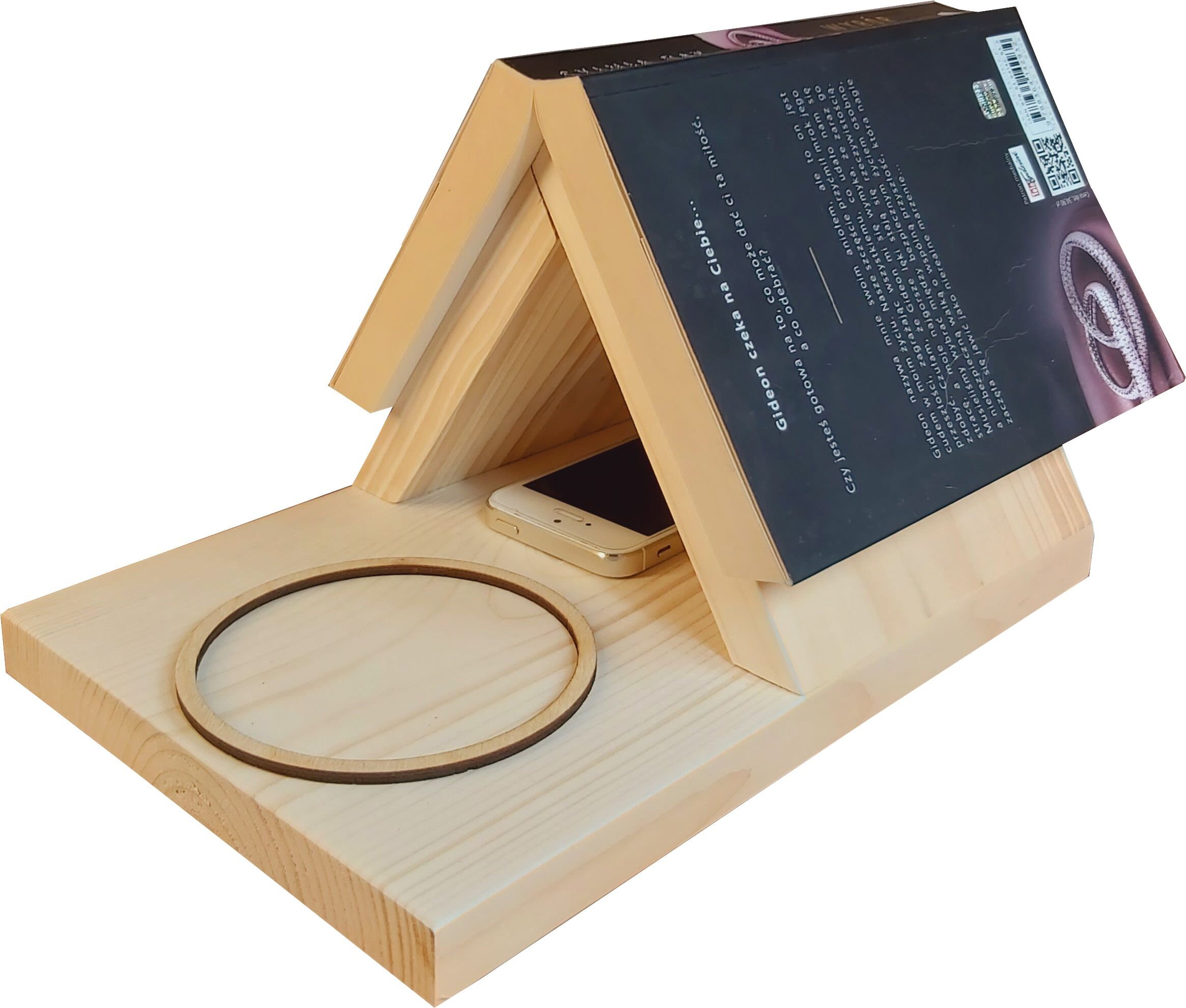Elegant Wooden Book Stand Triangular Masterpiece of Functionality - Etsy