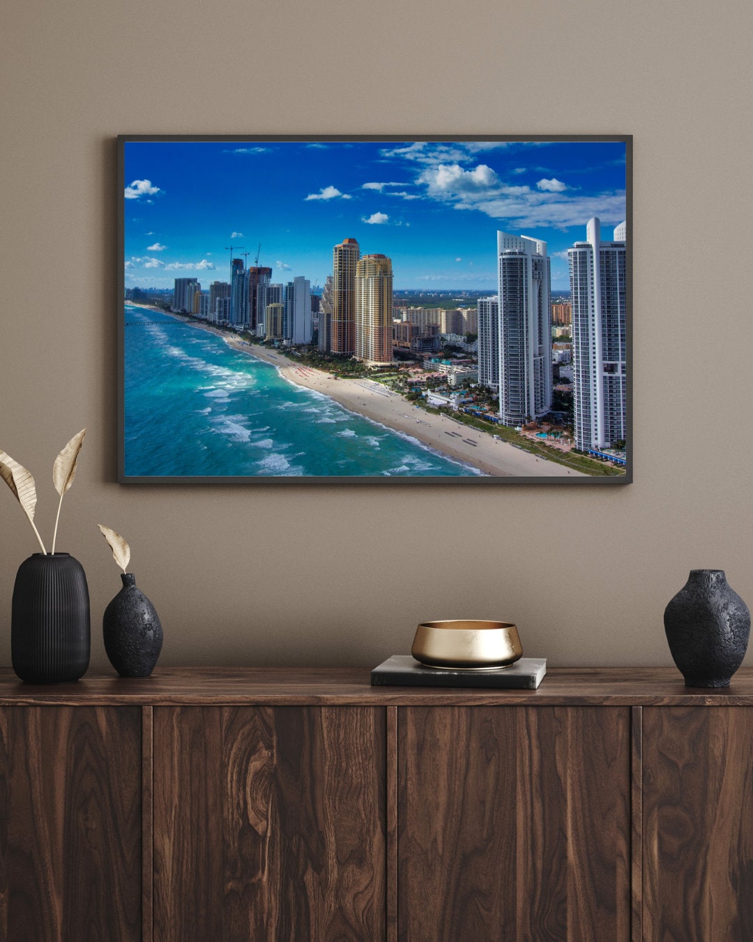 Miami Wall Art, Ready-to-print, Miami Skyline Poster, Beach Photography ...