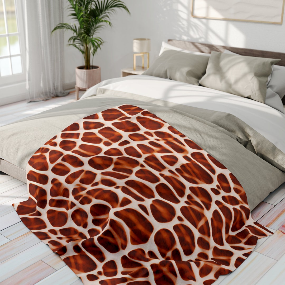 Unique Giraffe Skin Pattern Arctic Fleece Blanket Handmade ...