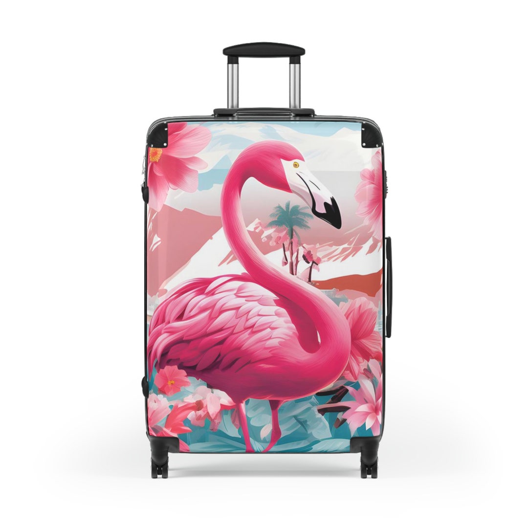 Pink Flamingo Suitcase - Etsy