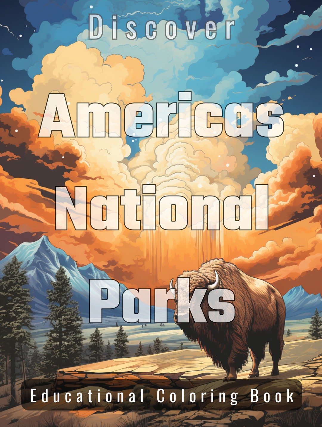 Discover America's 63 National Parks Coloring Book for Kids and Adults ...