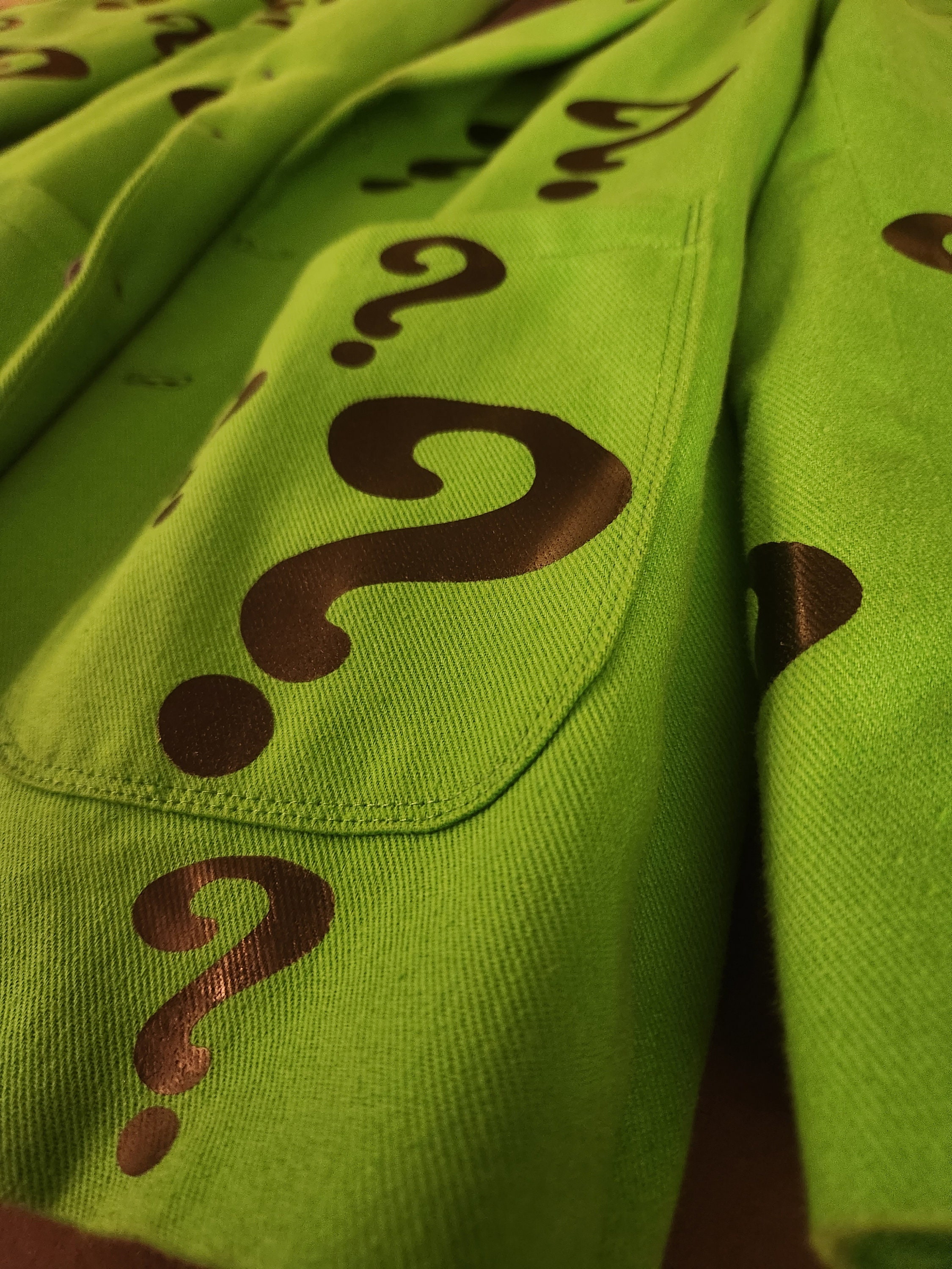 Riddler-inspired Men's Suit Jacket With Iconic Question Marks Size S ...