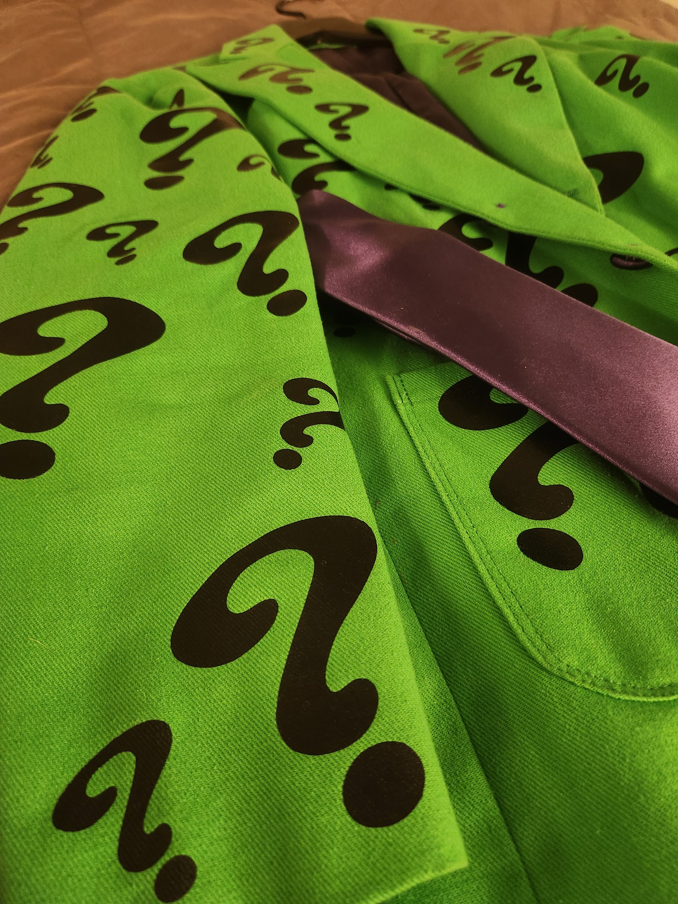 Riddler-inspired Men's Suit Jacket With Iconic Question Marks Size S ...