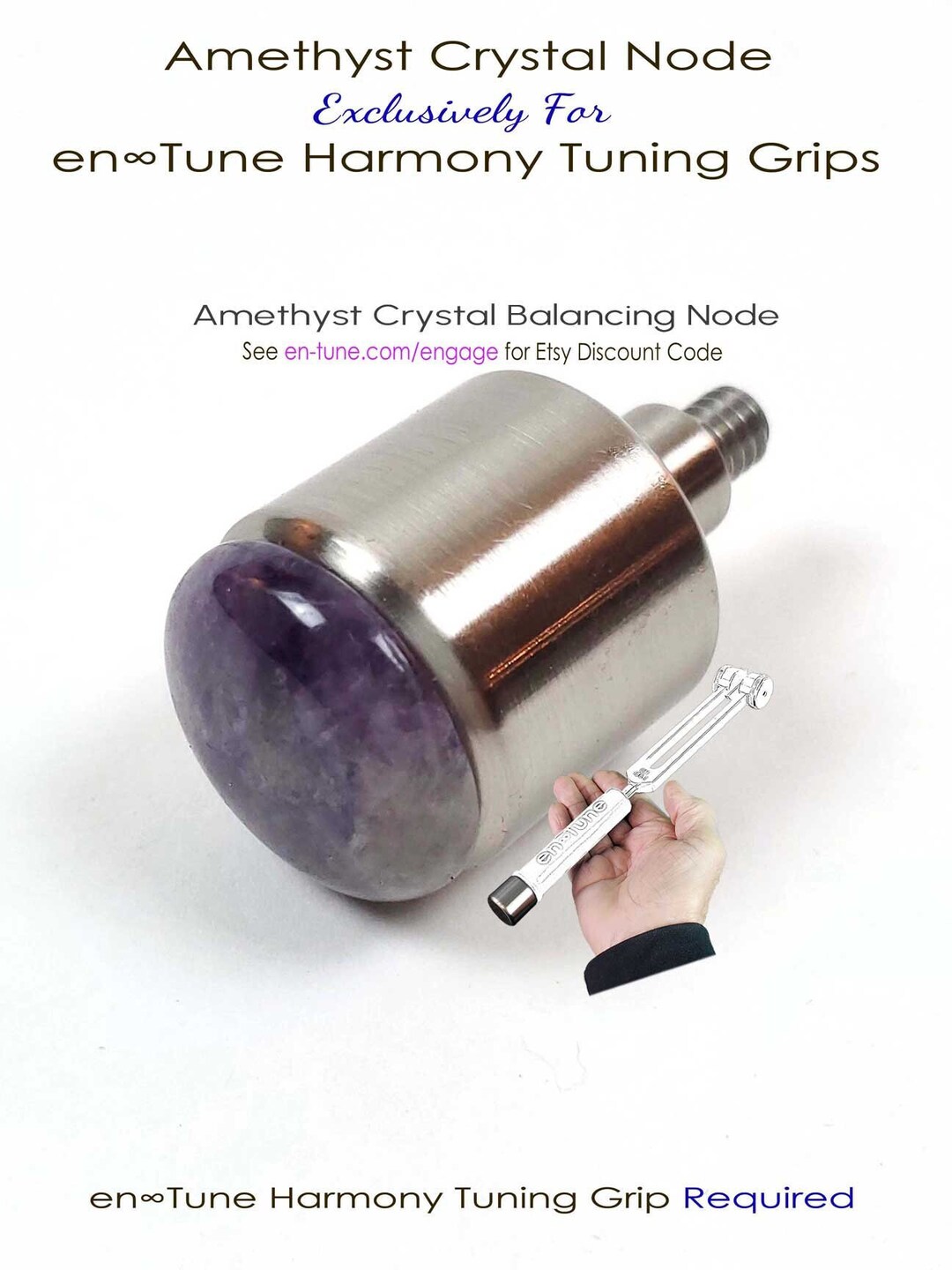 Balanced Amethyst Crystal Node | Easy-on Easy-off | Balancing Tuning ...