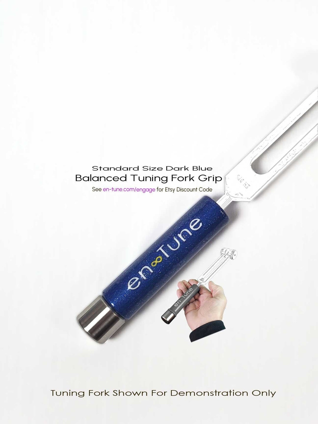 Balanced Tuning Fork Grip | Dark Blue Balancing Tuning Fork Handle ...