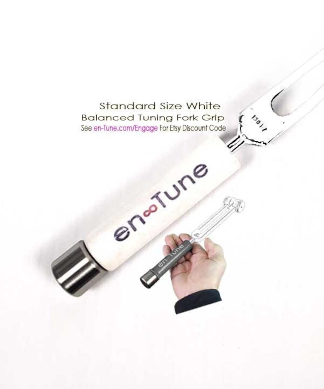 Balanced Tuning Fork Grip | White Balancing Tuning Fork Handle | Crown ...