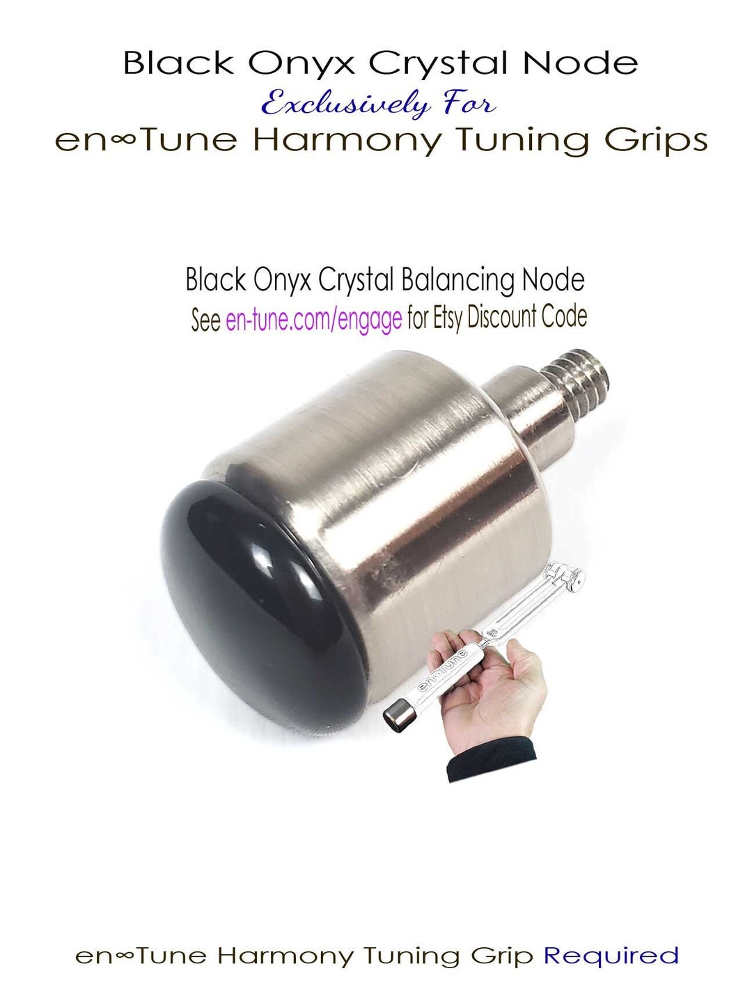 Balanced Black Onyx Crystal Node | Easy-on Easy-off | Balancing Tuning ...