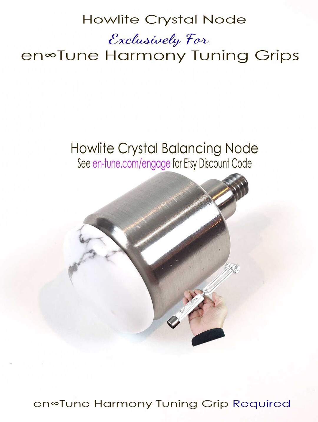 Balanced Howlite Crystal Node | Easy-on Easy-off | Balancing Tuning ...