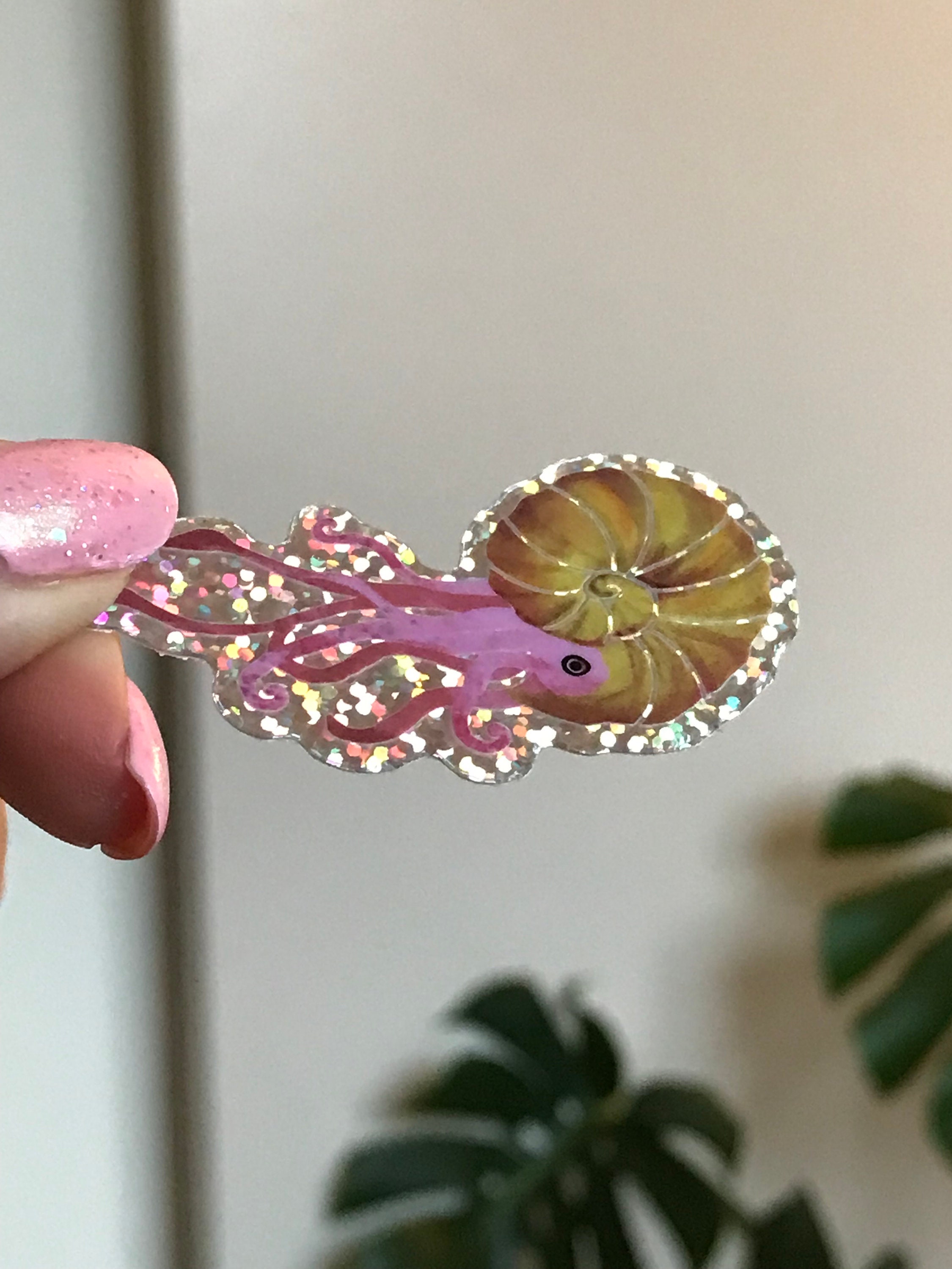 Ammonite Sticker (glitter and Matte!) - Etsy