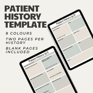 Detailed Patient History Template- Instant Download, Perfect for ...