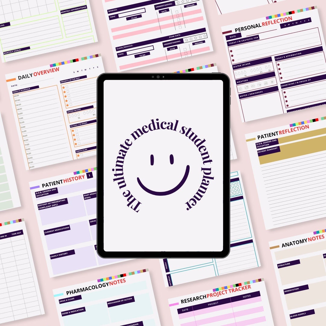 The Ultimate Medical Student Planner Premium Undated Digital Planner ...