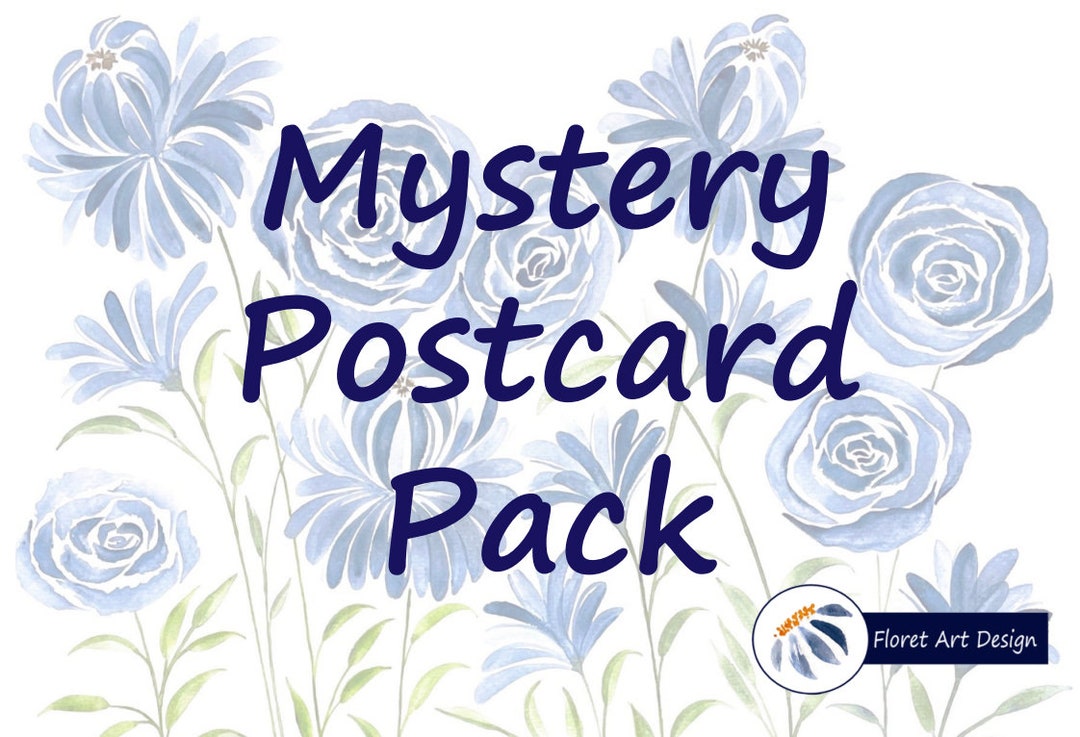 Floral Mystery Postcard Pack of 10 Prints From Original Artwork - Etsy
