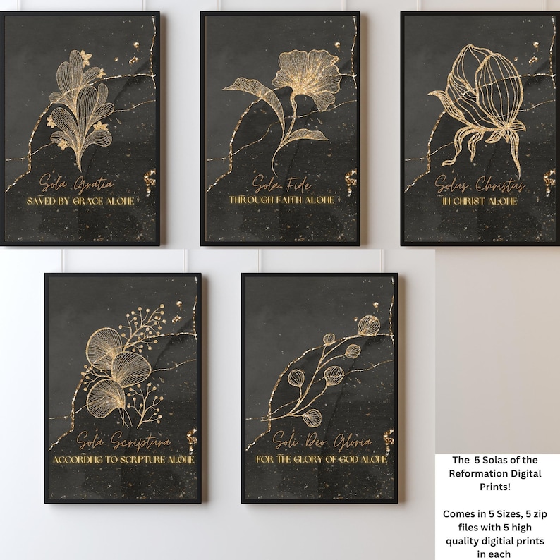 5 Solas of the Reformation- the Five Solas Reformed Theology Christian ...