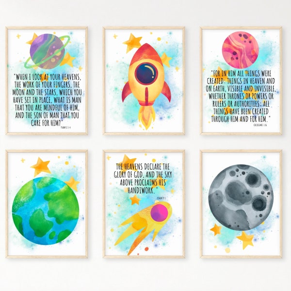 Christian Space Theme Art - Etsy