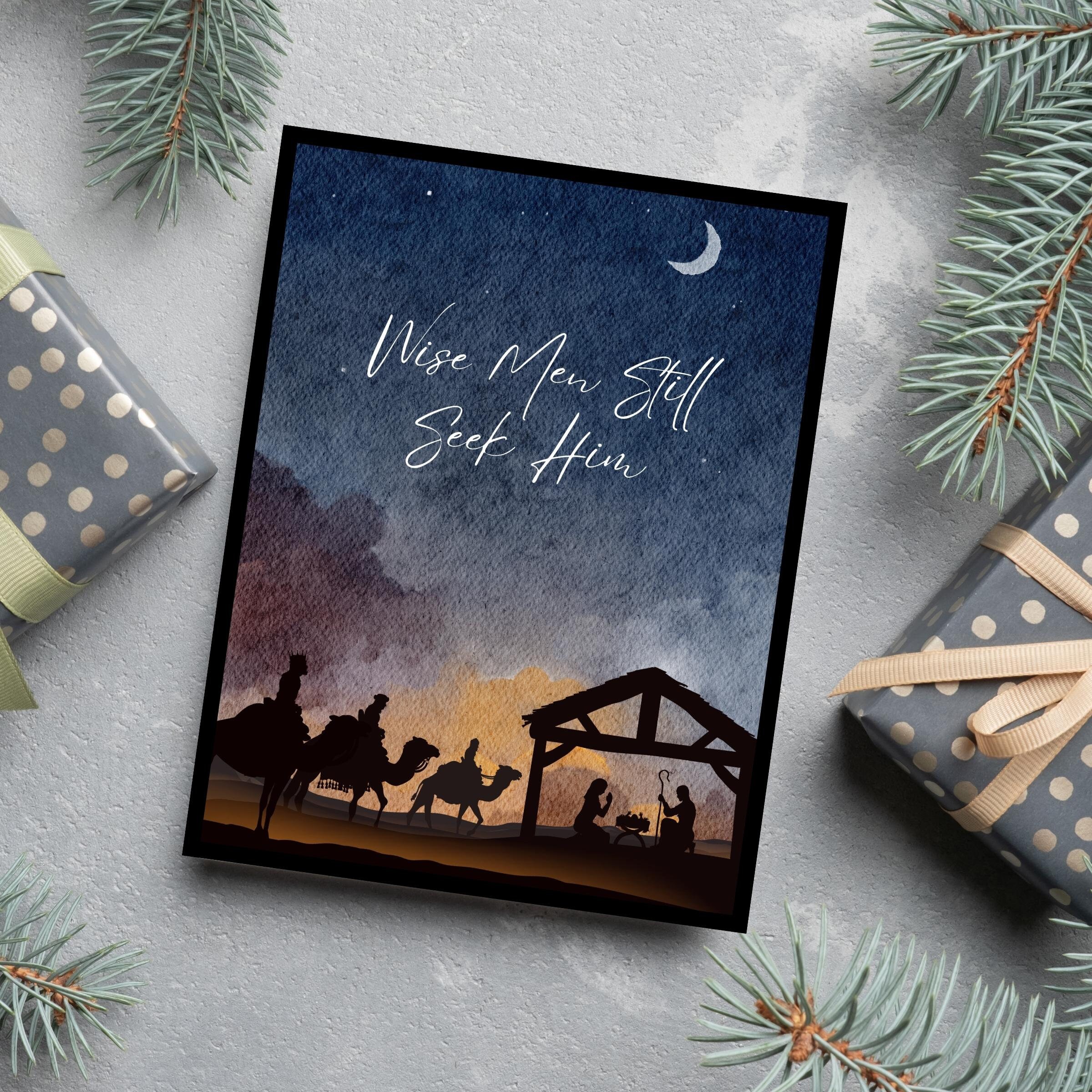 Wise Men Still Seek Him- Christian Nativity Jesus is Born Digital Print ...