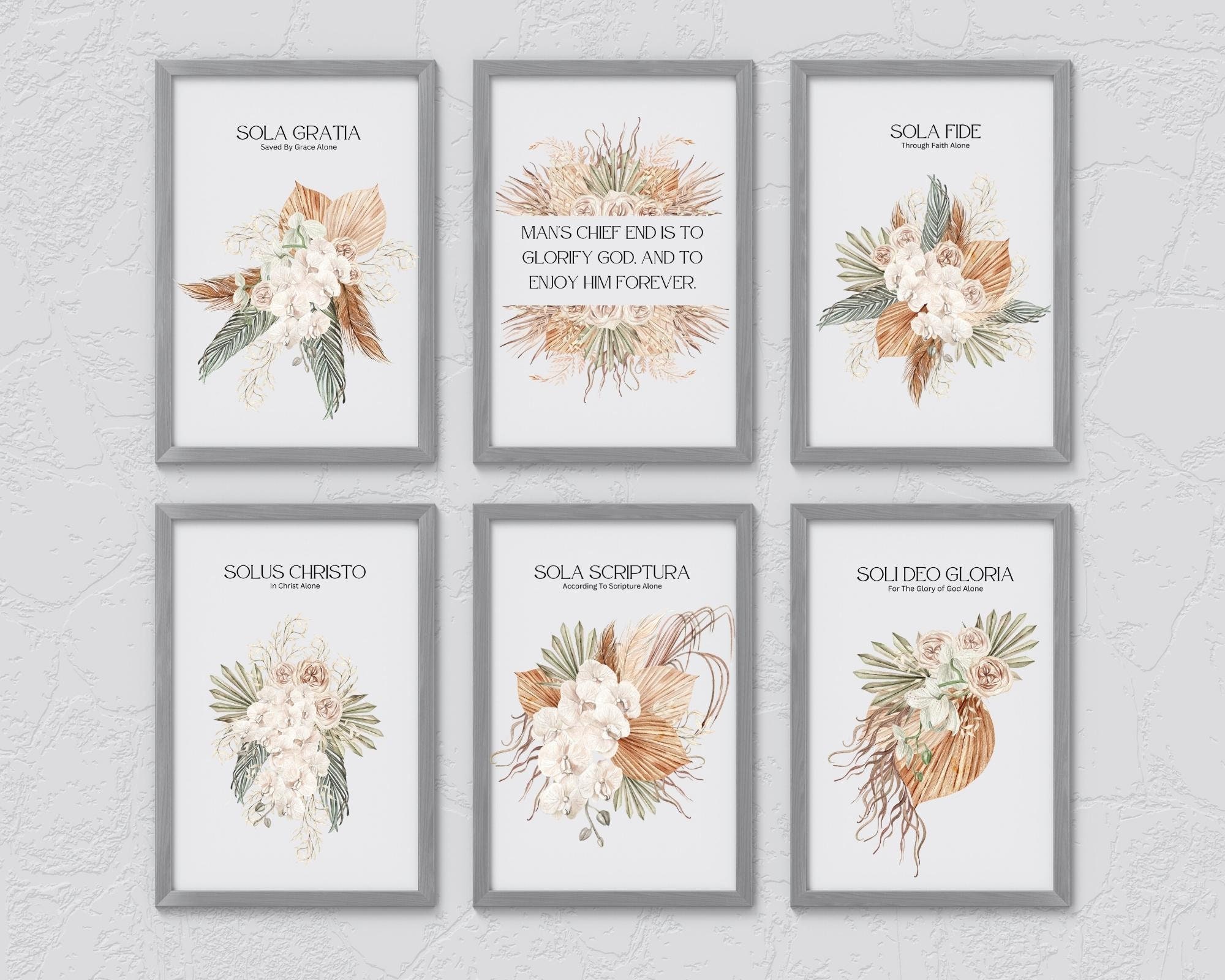 5 Solas the Five Solas of the Reformation Printable Christian Reformed ...