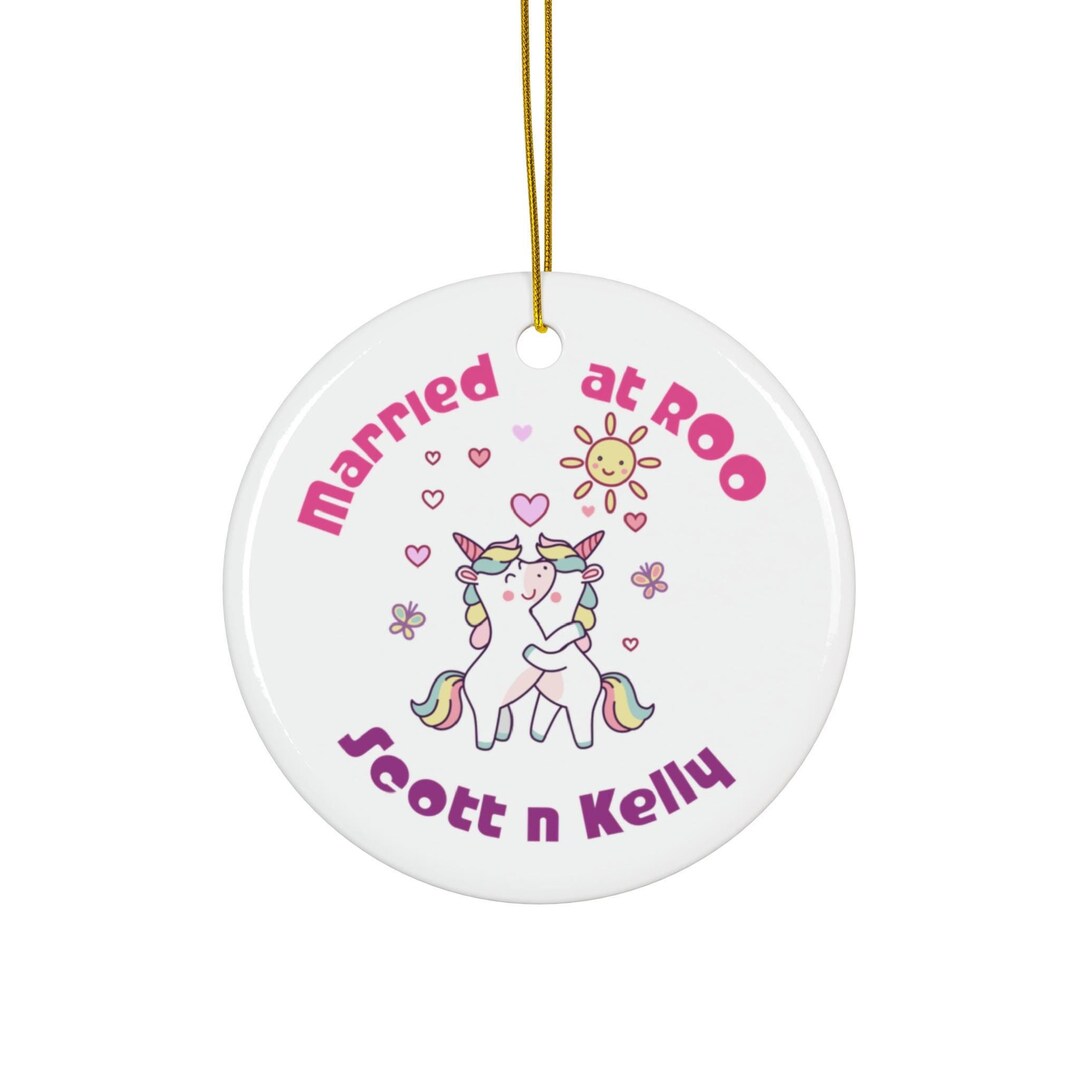 Personalized Bonnaroo-themed Christmas Ornament | Engaged or Married at ...