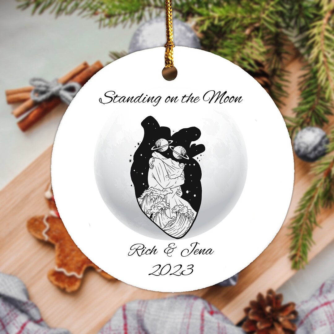 Personalized Deadhead Themed - Standing on the Moon - Ceramic Ornament ...