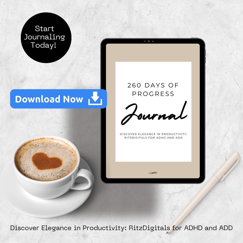 260 Days of Progress Journal ADD & ADHD Friendly Affirmations ...