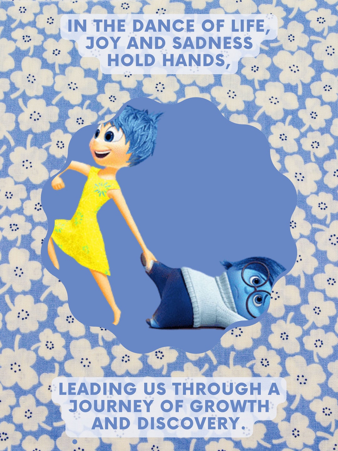 Inside Out Sadness and Joy Poster - Etsy
