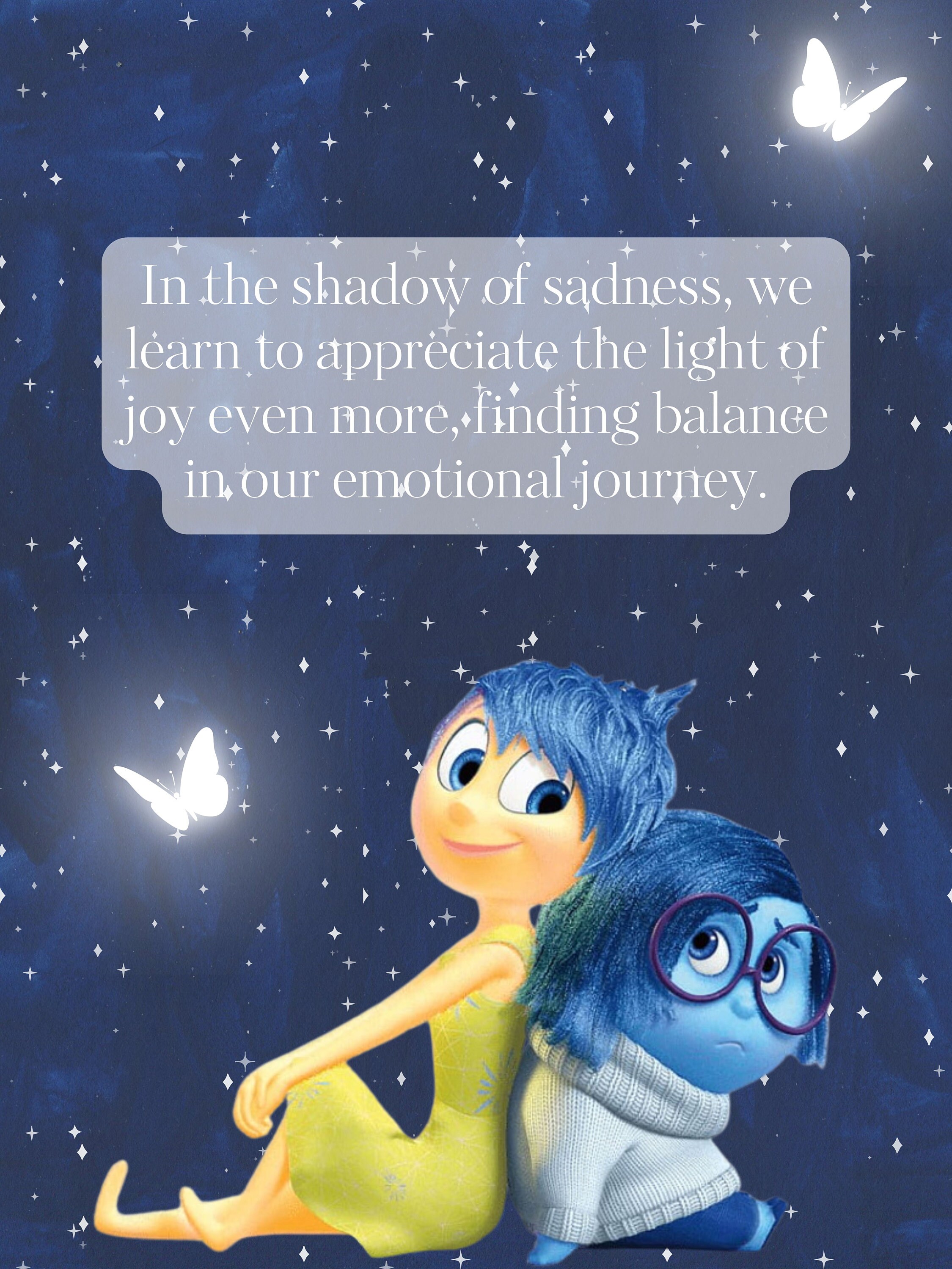 Inside Out Sadness and Joy Poster - Etsy