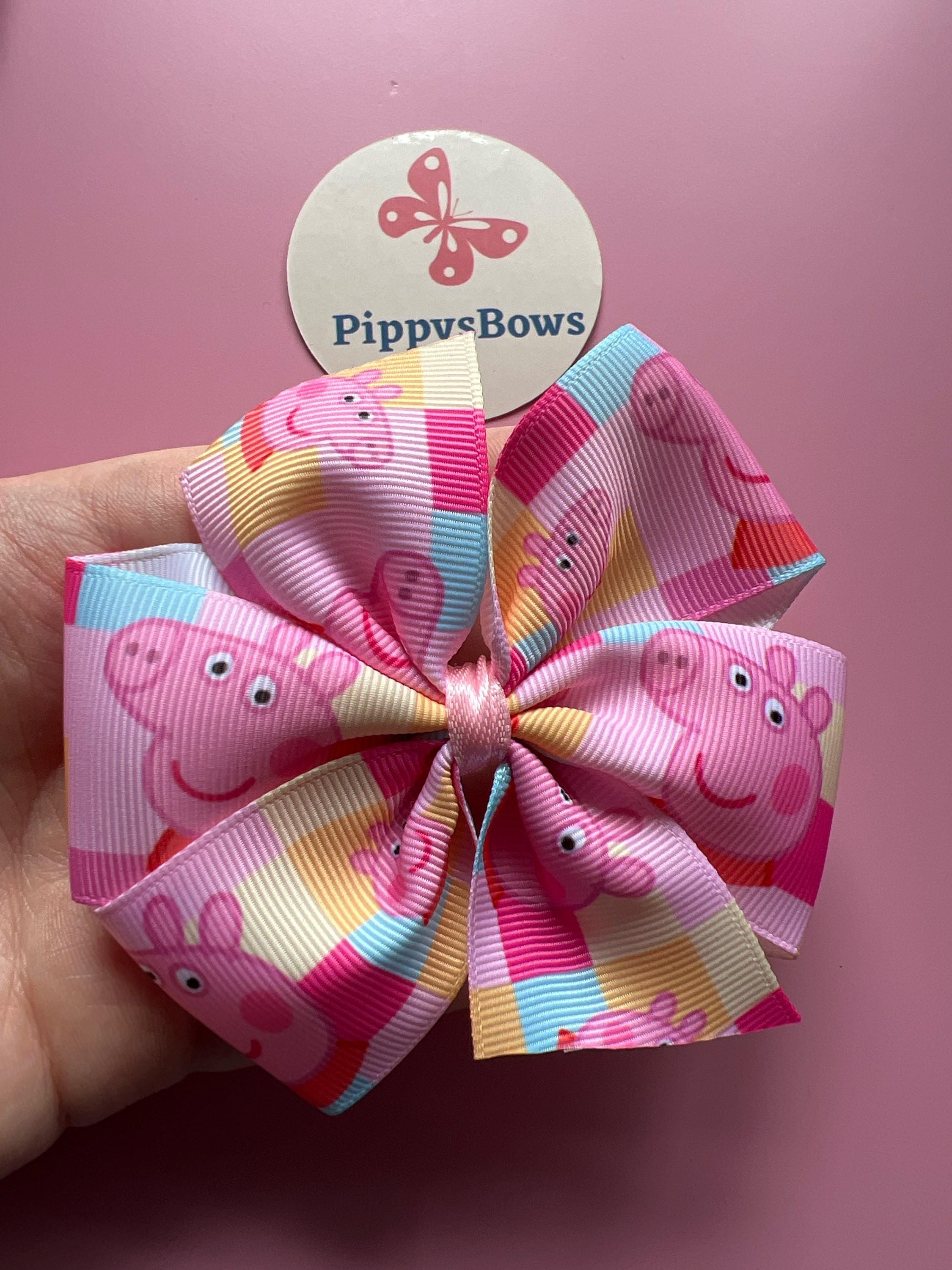 Large Peppa Pig Inspired Pinwheel Hair Bowlarge ...