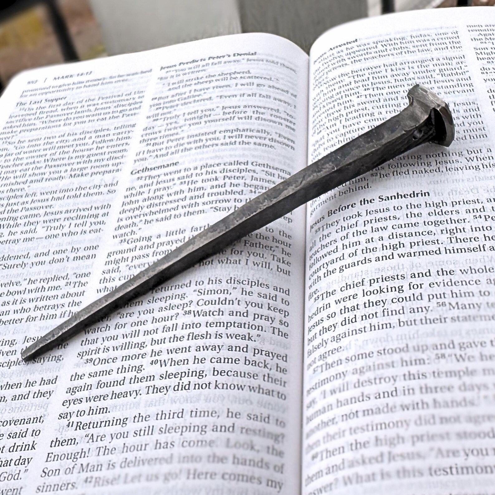 Hand Forged Crucifixion Nail – Symbolic Christian Catholic Devotional ...