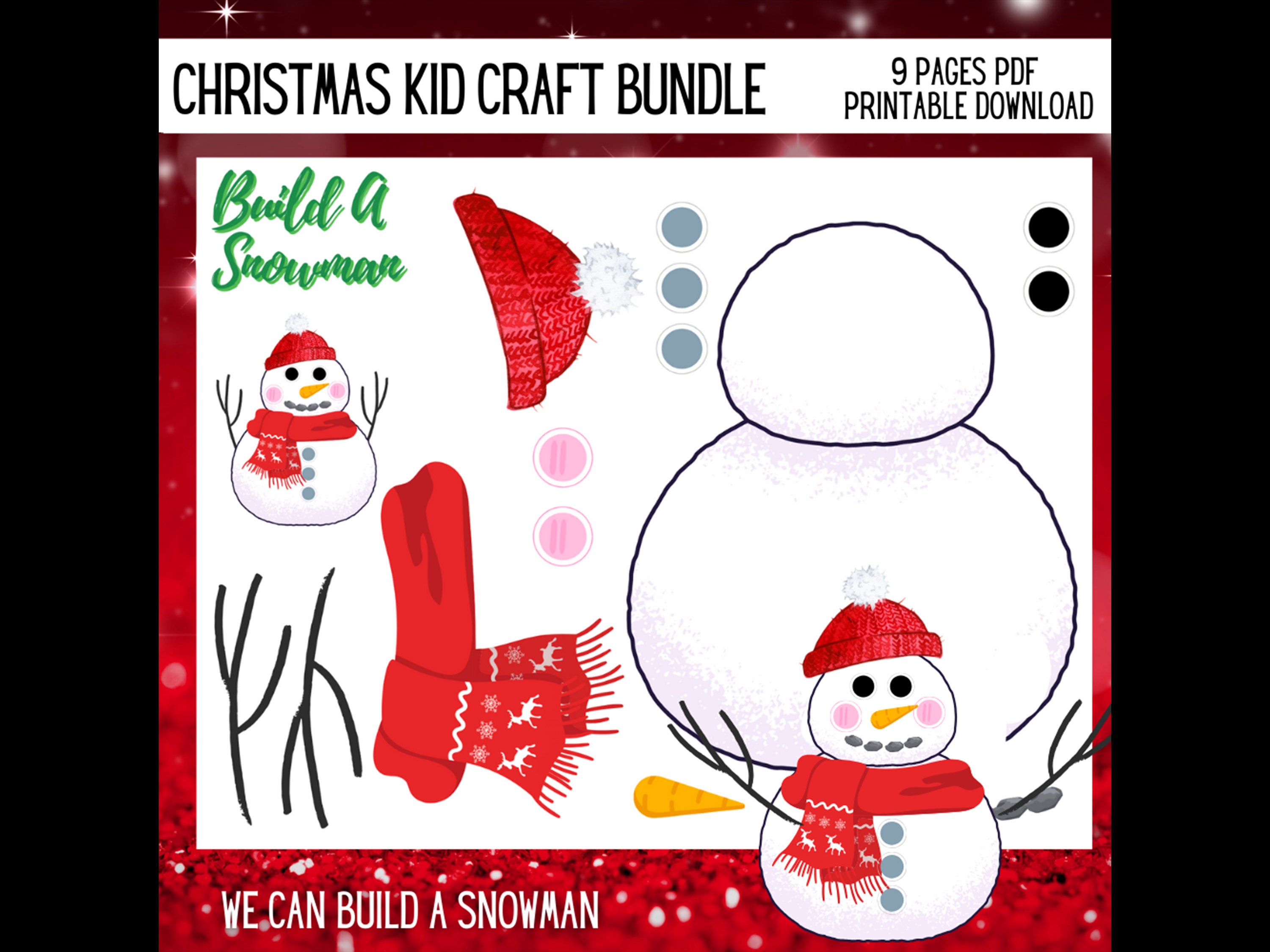 Printable Christmas Activities, Christmas Craft Bundle, Kid's Games ...