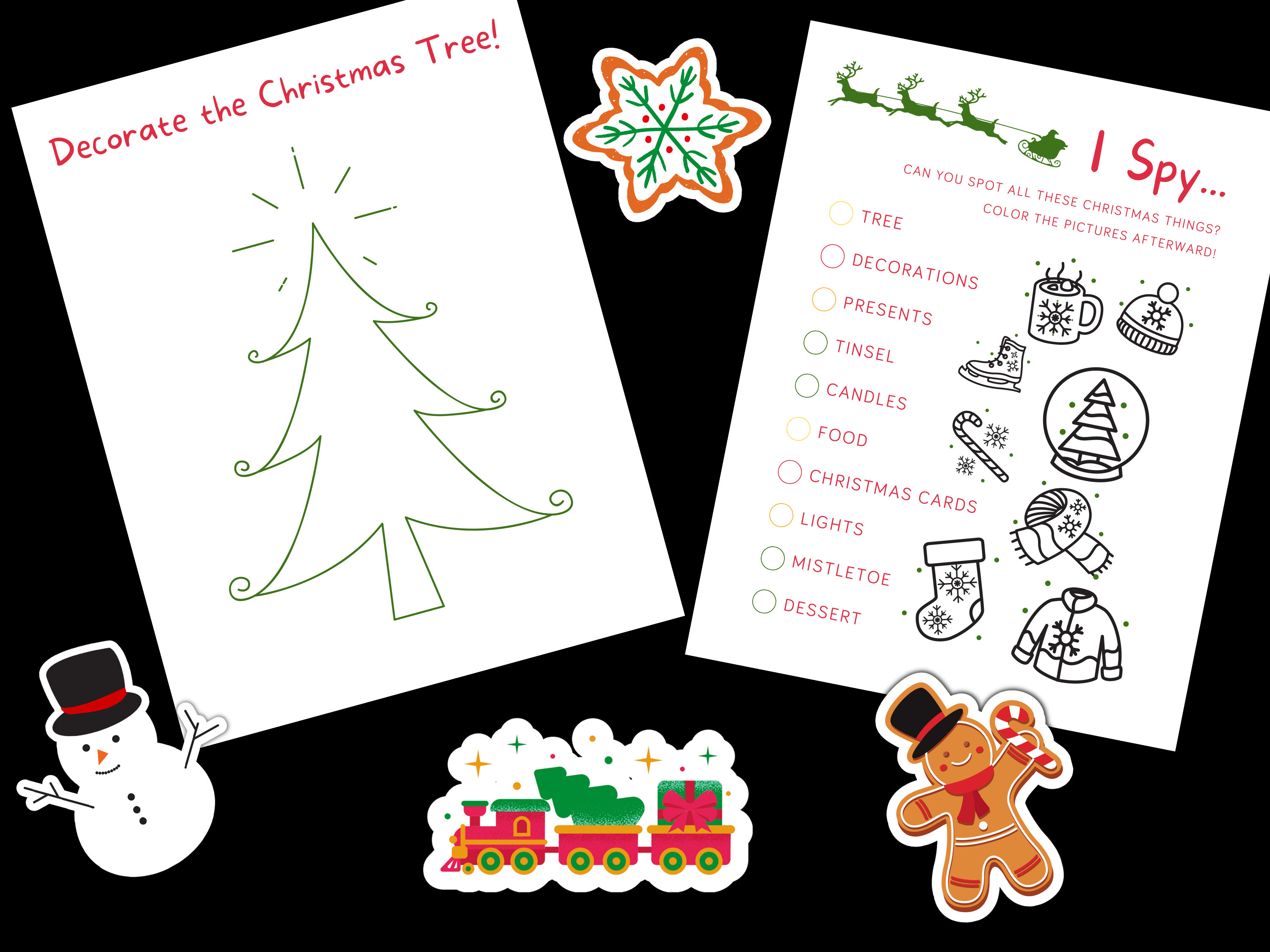 Christmas Fun Activity Pack Printable Holiday Games for Kids Instant ...