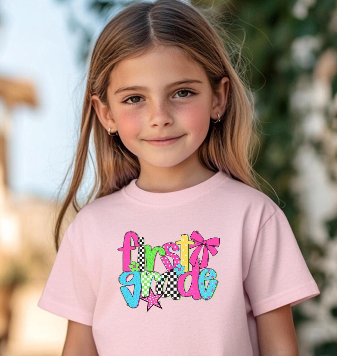 First Grade T-shirt: Colorful Back to School Outfit - Etsy