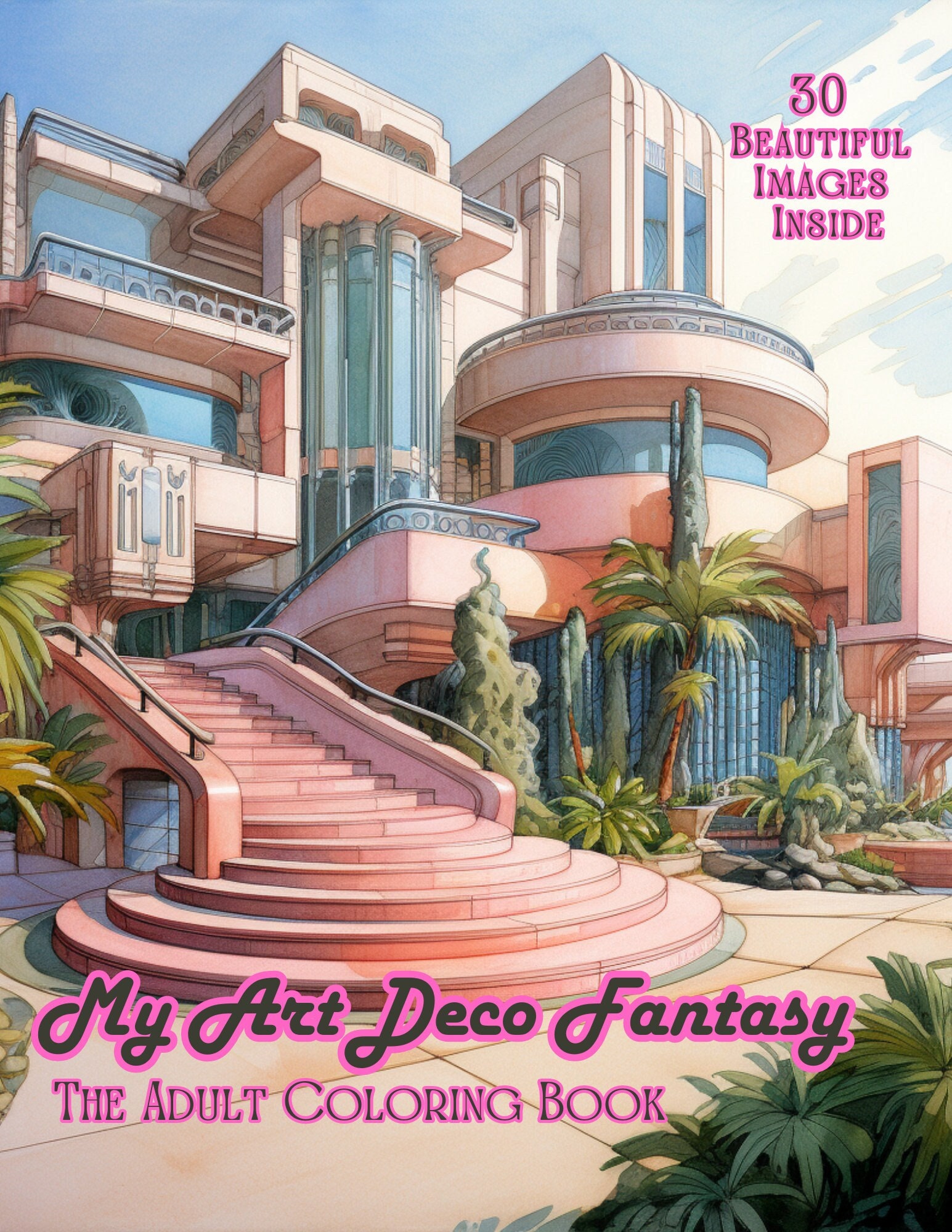 My Art Deco Fantasy - the Adult Coloring Book - Etsy