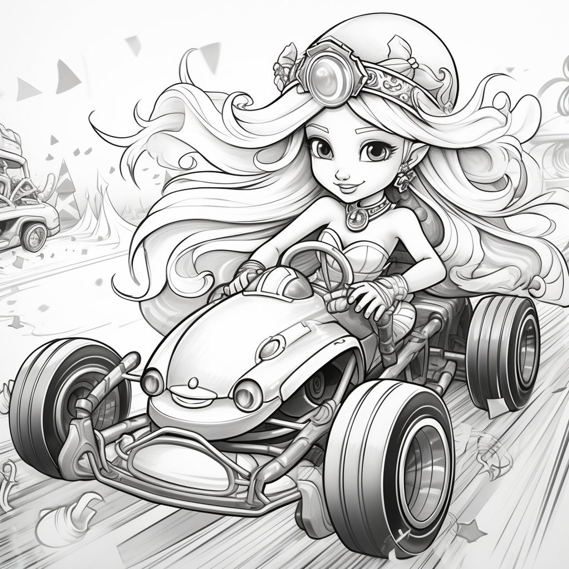 Fairies Driving Race Cars A Coloring Book for ALL Ages - Etsy