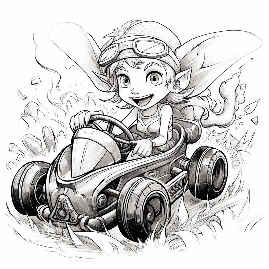 Fairies Driving Race Cars A Coloring Book for ALL Ages - Etsy