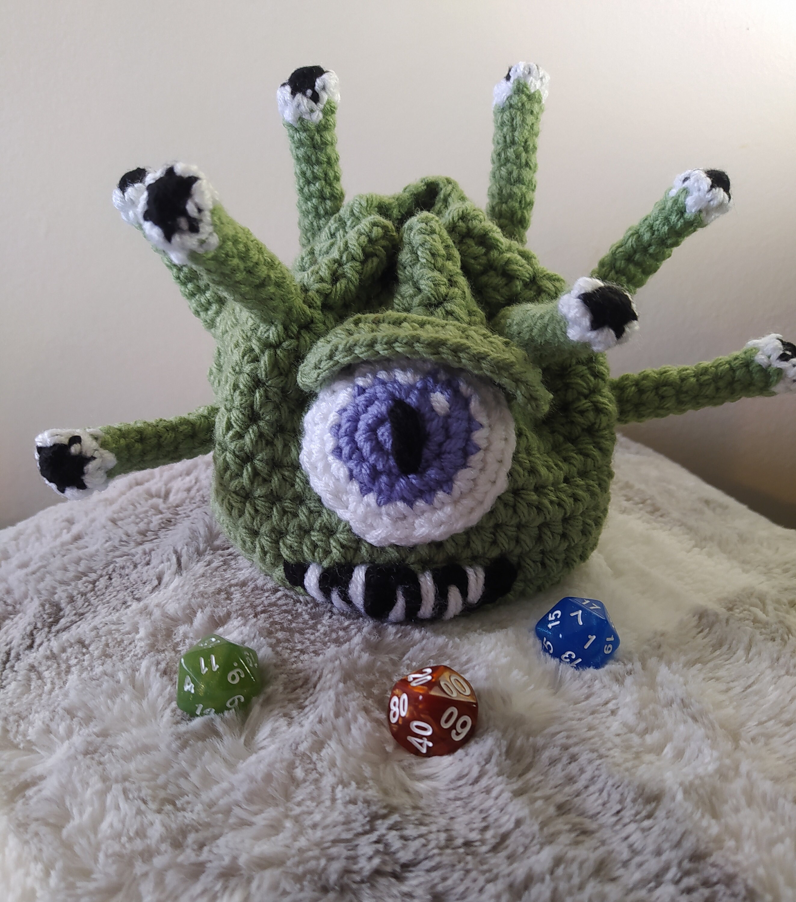 Beholder Dice Bag for Dungeons and Dragons Role Playing Game Crochet ...