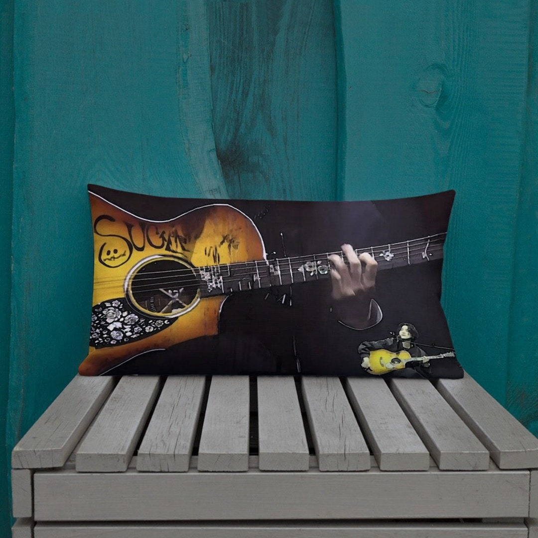 Yoongi Acoustic Guitar Pillow - Etsy