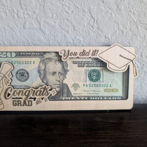Personalized Wooden Graduation Money Holder: Custom Laser Cut Gift - Etsy