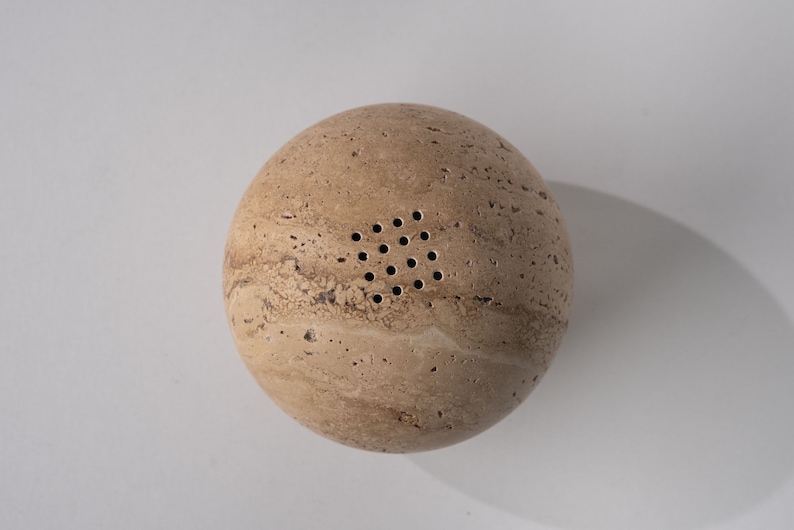 Travertine Sphere Palo Santo Incense Burner, Travertine Palo Santo ...