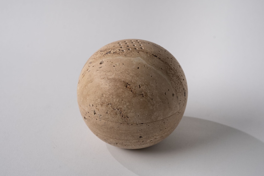 Travertine Sphere Palo Santo Incense Burner, Travertine Palo Santo ...