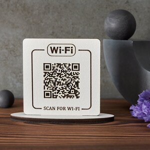 Scan for Wifi Sign | QR Code Sign Wifi Access | Freestanding Wifi ...